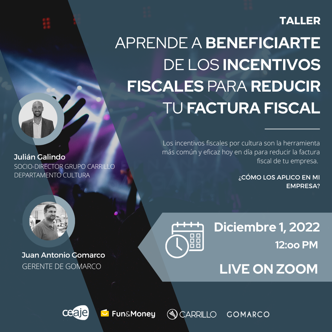 Taller "Aprende a beneficiarte de los incentivos fiscales para reducir ...