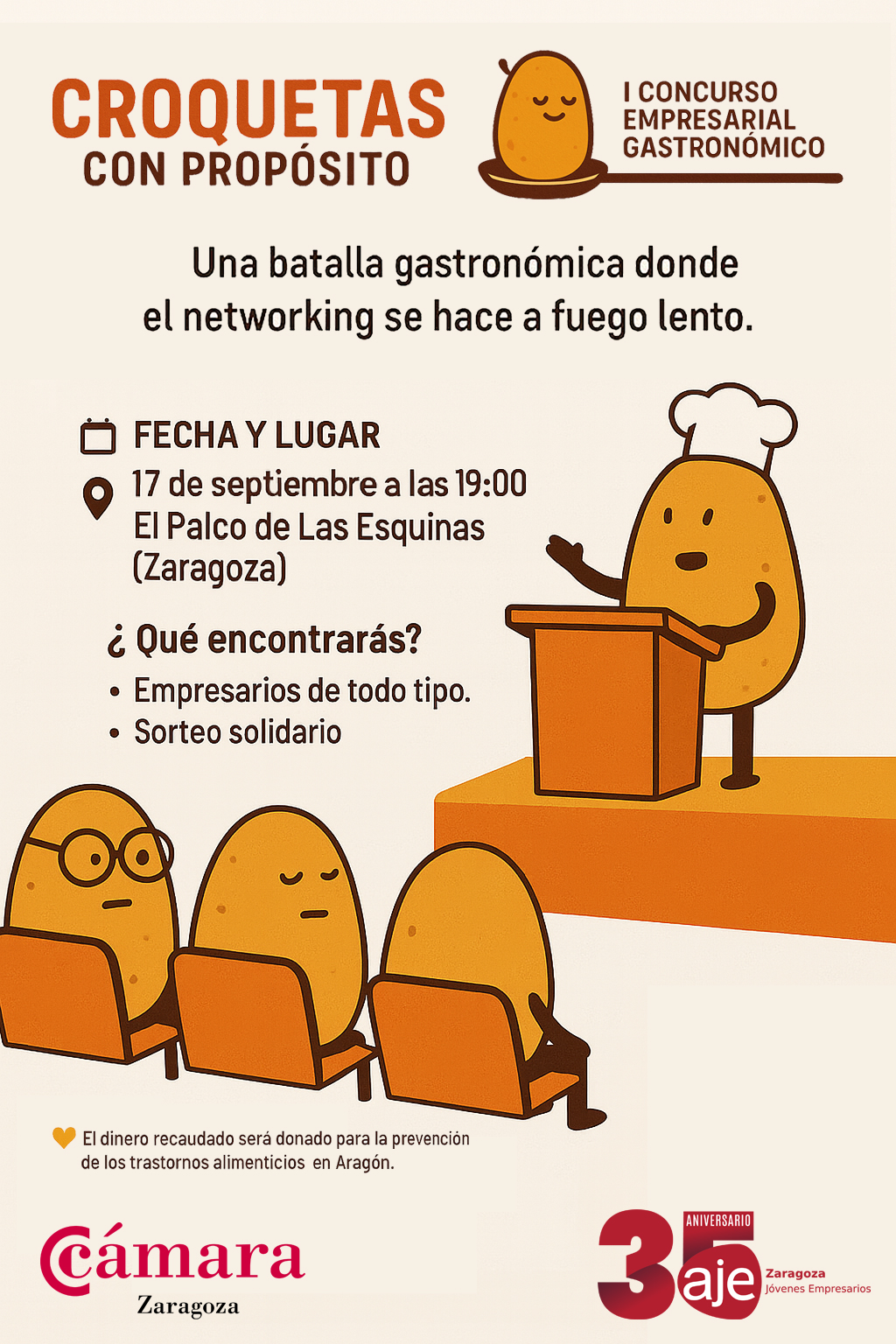 I Concurso Empresarial Gastronómico "Croquetas con propósito" | AJE Zaragoza & Cámara de ...